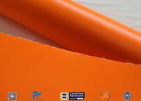 China Orange 510g Silicone Coated Fiber Glass Cloth - 0.45mm Thickness, 100cm Width for Expansion Joints for sale