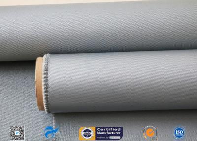 China Grey Silicone Coated Fiberglass Fabric 31OZ 0.85MM Industrial Welding Blanket for sale