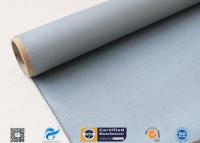 China Grey Silicone Coated Fiberglass Fabric 0.85MM Satin Weave Abrasion Resistant for sale