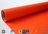 China 0.2mm Orange Acrylic Coated Fiberglass Cloth High Temperature Resistant for sale