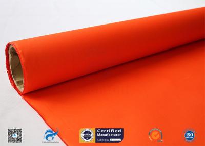 China 0.2mm Orange Acrylic Coated Fiberglass Cloth High Temperature Resistant for sale
