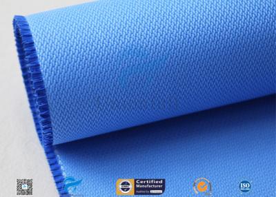 China 15.6oz Blue Silicone Coated Fiberglass Fabric Generator Electrical Insulation for sale