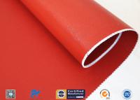 China 30oz Bright Red Silicone Coated Fiberglass Fabric For Auto Heat Insulation for sale