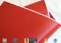 China 1010gsm Glossy Red Silicone Coated Fiberglass Fabric For Engine Insulation Parts for sale