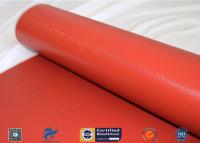 China 1150g Shiny Red Silicone Coated Fiberglass Fabric For Engine Thermal Insulation for sale