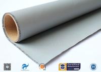 China Double Sides Grey Silicone Rubber Coated Fiberglass Fabric E Glass Satin Weave for sale
