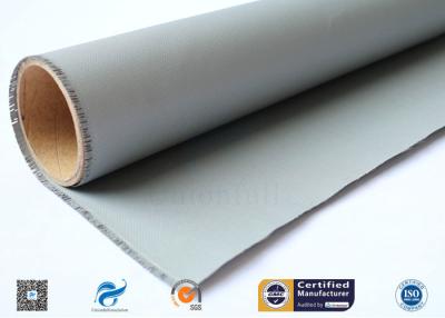 China Double Sides Grey Silicone Rubber Coated Fiberglass Fabric E Glass Satin Weave for sale