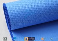 China 510GSM Silicone Coated Glass Fabric Plain Weave Electrical Insulation Blue for sale