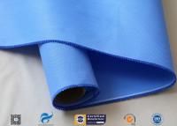 China 550 g/m2 0.55mm Blue Silicone Coated Fibreglass Fabric For Insulation Jacket for sale