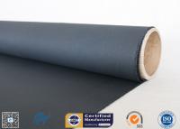 China Welding Blanket Fireproof Jacket 4HS 590g Silicone Coated Fiberglass Fabric Black for sale