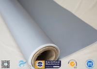 China 260℃ Heat Resistant Plain Weave Gray Silicone Coated Fiberglass Fabric 0.45mm for sale