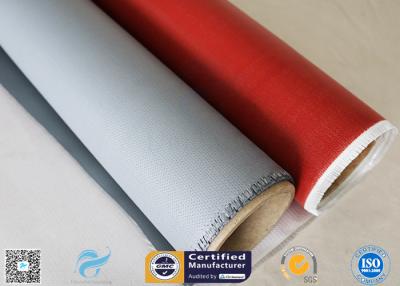 China 260℃ Heat Insulation 3732 0.45mm Red Color Silicone Coated Fiberglass Fabric for sale