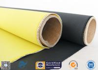 China High - Temp 260℃ Alkali Free 0.45mm Yellow Color Silicone Coated Fiberglass Fabric for sale