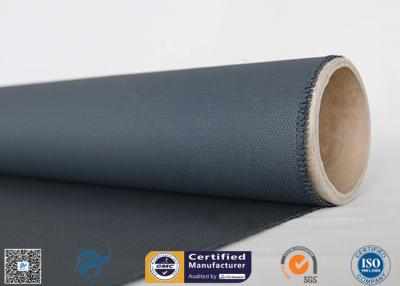 China 3732 Black Color 40g Two Sides Silicone Rubber Coated Fiberglass Fabric 0.45mm for sale