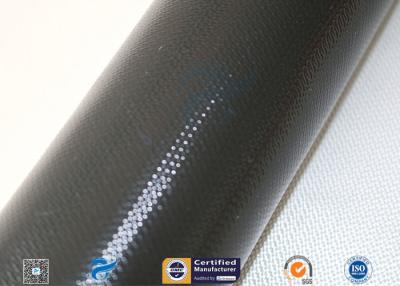 China 15oz Black Silicone Coated Fiberglass Fabric 0.5mm Thick 1000mm Wide for Thermal and Electrical Insulation for sale