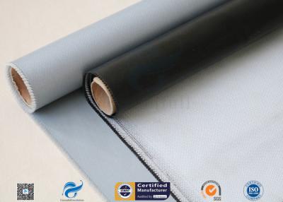 China Black Silicone Coated Fiberglass Fabric 530g/m² 0.5mm Thick for Fire and Welding Blankets for sale