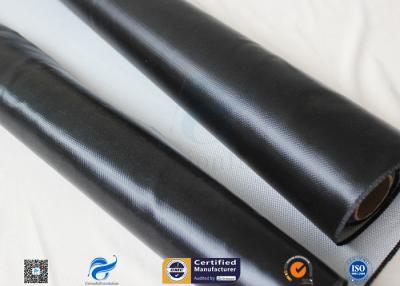 China 530g Black Silicone Coated Fiberglass Fabric For Valve Thermal Insulation Cover for sale