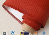China Electrical Insulation Red Silicone Coated Fiberglass Fabric Cloth 530 gsm for sale