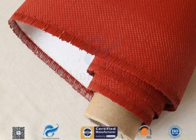 China Electrical Insulation Red Silicone Coated Fiberglass Fabric Cloth 530 gsm for sale