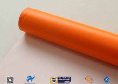 China 0.45mm Orange Silicone Coated Fiberglass Fabric - 470g/m² Weight, 260°C Temperature Resistance for sale