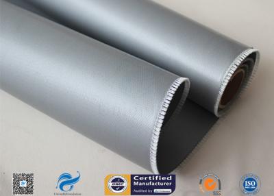 China Silicone Rubber Coated Fiberglass Cloth 590g/m² 100cm Width for Thermal Insulation Valve Covers for sale