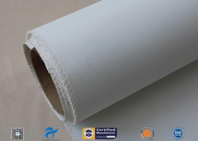 China White Polyurethane PU Coated Fiberglass Cloth 0.9mm For Welding Blanket for sale