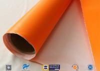 China One Side Orange Fire Blanket silicone coated fiberglass cloth 500GSM 0.5mm Thickness for sale