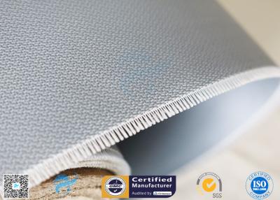 China Double - Sides 1.5m*50m 0.45mm Gray Silicone Coated Fiberglass Fabric Welding Curtain for sale