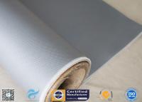 China E - Glass Electrical Resistant 80/80g 0.45mm Silicone Coated Fiberglass Fabric Gray for sale