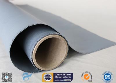 China Chemical Resistant Gray Color Silicone Coated Fiberglass Fabric 160g Two Sides Coating for sale