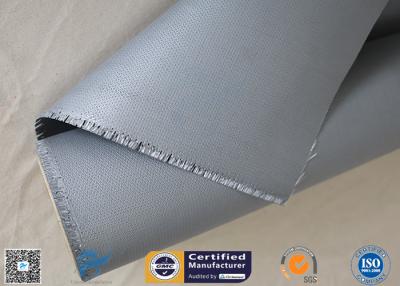China Flame Resistant 510g E-Glass 18OZ Silicone Rubber Coated Fiberglass Fabric for sale
