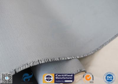 China 3732 E - Glass 1.2m Width Heat Resistant 0.45mm Gray Silicone Coated Fiberglass Fabric for sale