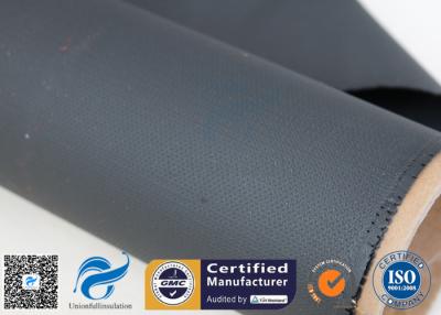 China Fire Protective Black Silicone Coated Fiberglass Fabric Curtain 530g/m² 0.4mm for Welding and High Temperature Applications for sale