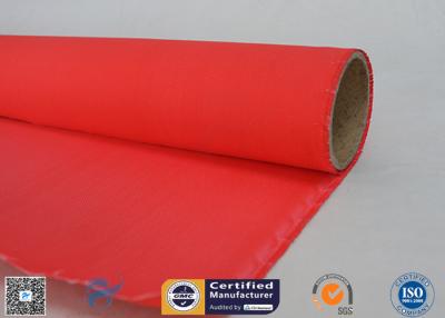 China C - glass 260℃ Fire Protection Red Color Silicone Coated Fiberglass Fabric 40/40g for sale