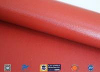 China Heat Insulation 18oz 510g Red Silicone Coated Fiberglass Fabric Anti - Corrosion for sale