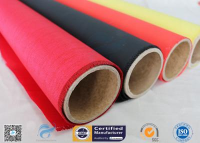 China Medium Alkali Heat Resistant 510g C-glass Silicone Coated Fiberglass Fabric for sale