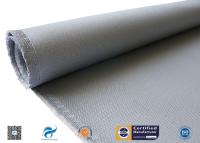 China 0.7mm Grey Silicone Coated Fabric / High Temperature Resistant High Silica Cloth for sale