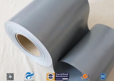 China 20cm Width Waterproof Grey PVC Woven Fabric Tear Resistant 0.3mm 7.9