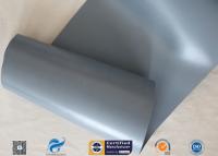 China Waterproof Grey PVC Coated Fiberglass Fabric 280gsm 0.25mm 39 Inch Width Fire Resistant for sale