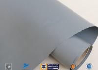 China Grey PVC Coated Fiberglasss Fabric 0.25mm 100CM Waterproof Heat Resistant for sale