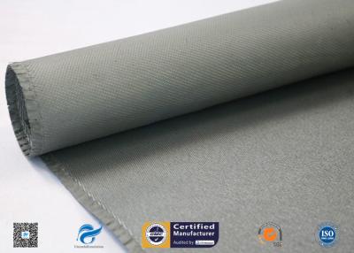 China 1150g C-Glass  Grey Silicone Coated Fiberglass Fabric With High Temperature for sale