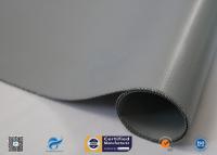 China Silver Grey Liquid Silicone Coated Fiberglass Fabric E - Glass 0.45mm for sale