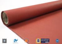 China 580g Silicone Coated Fiberglass Cloth High Temperature Resistant Red for sale