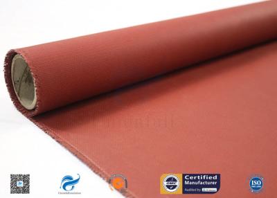 China 580g Silicone Coated Fiberglass Cloth High Temperature Resistant Red for sale