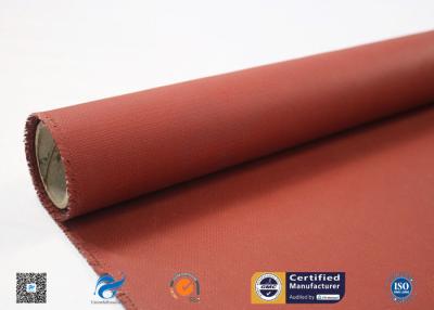 China Red Silicone Coated Fiberglass Fabric High Temperature Resistance 590g for sale