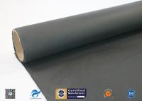 China 510g E-Glass Black Silicone Coated Fiberglass Fabric Insulation Fireproof  Cloth for sale