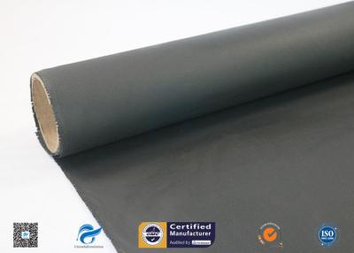 China 510g E-Glass Black Silicone Coated Fiberglass Fabric Insulation Fireproof  Cloth for sale