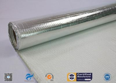 China One Side Heat Reflective Aluminum Foil Coated Fiberglass Fabric - 620 g/m² Weight, 550℃ Temperature Rating for sale