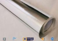 China Aluminium Foil Laminated Silver Coated Fabric Flame Retardant 4HS Heat Reflective for sale