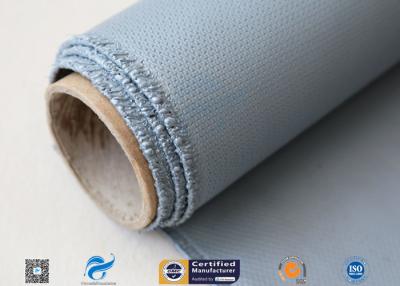 China Satin Weave Silicone Coated Fiberglass Fabric 40/40g Gray Color 1m Width for sale
